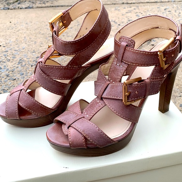 Coach | Shoes | Coach Stephanie Leather Platform Strappy Heel | Poshmark
